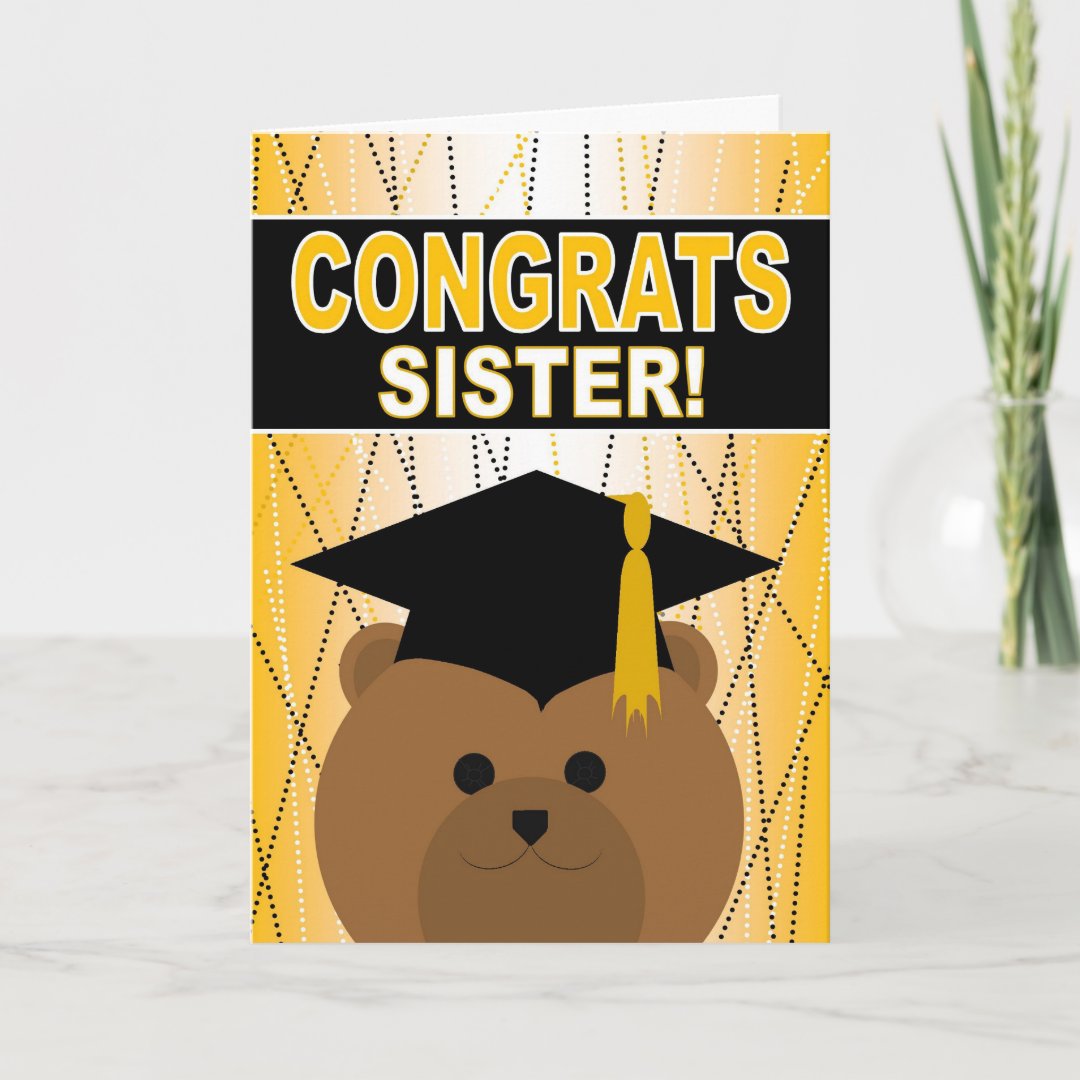 Graduation Congratulations for a Sister Card | Zazzle