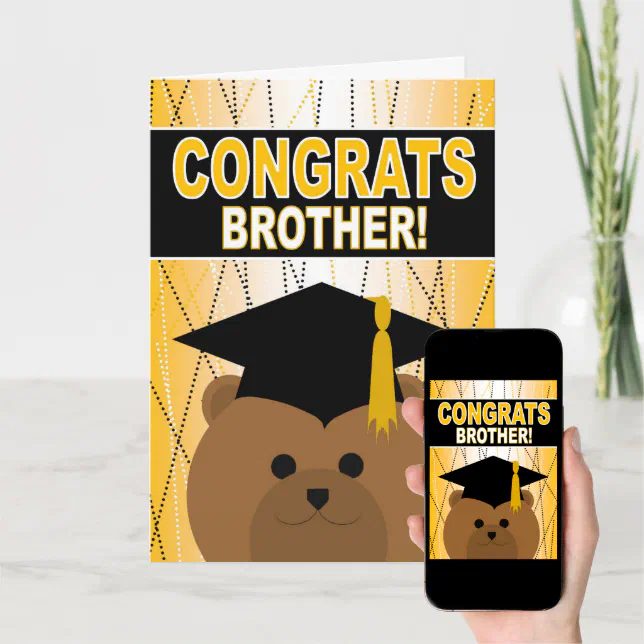 Graduation Congratulations for Brother / Bro Card | Zazzle