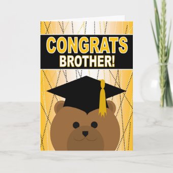 Graduation Congratulations for Brother / Bro Card | Zazzle