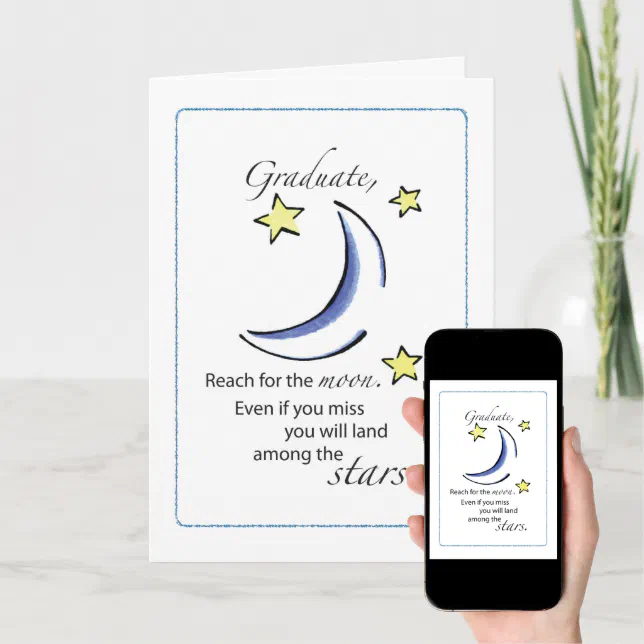 Graduation Congratulations, Graduate, Moon & Stars Card | Zazzle