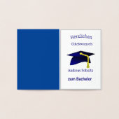 Graduation Congratulations in German - silver Foil Card | Zazzle