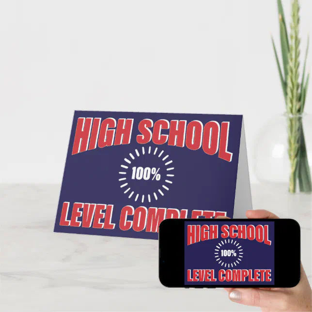 Graduation Congratulations Level Complete Funny Card | Zazzle