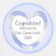 Graduation Congratulations Light Blue Sky Classic Round Sticker | Zazzle