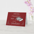 Graduation Congratulations Maroon and Silver Card | Zazzle