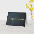 Graduation Congratulations Navy Blue and Gold Card | Zazzle