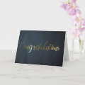 Graduation Congratulations Navy Blue and Gold Card | Zazzle