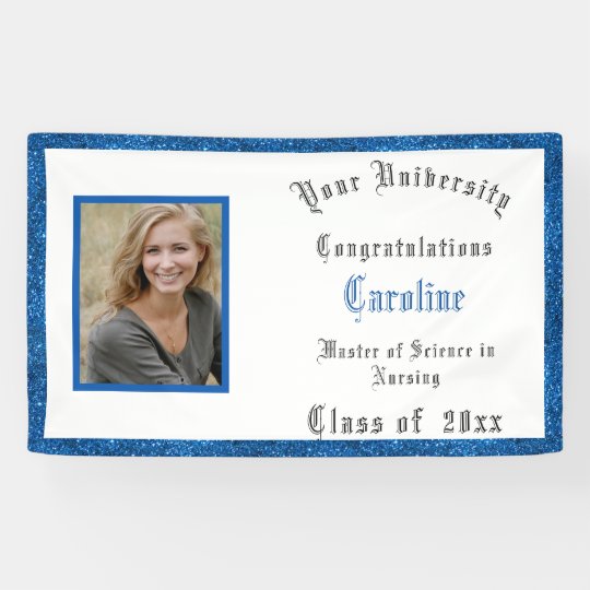 Graduation, Congratulations Nurse Glitter, Photo Banner | Zazzle.com