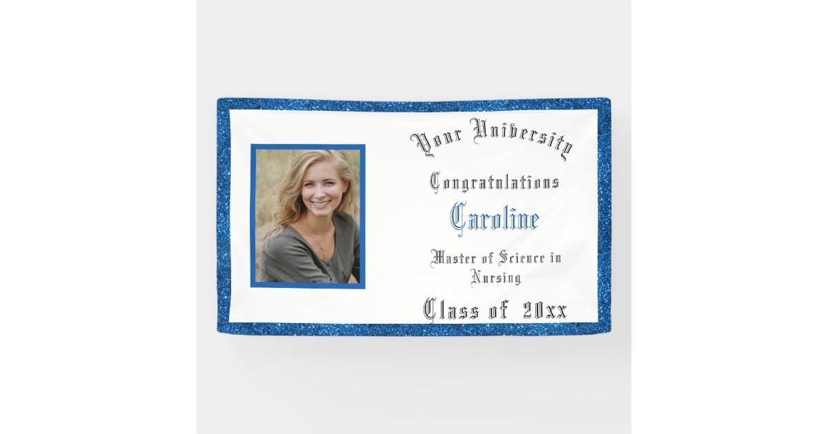 Graduation, Congratulations Nurse Glitter, Photo Banner | Zazzle