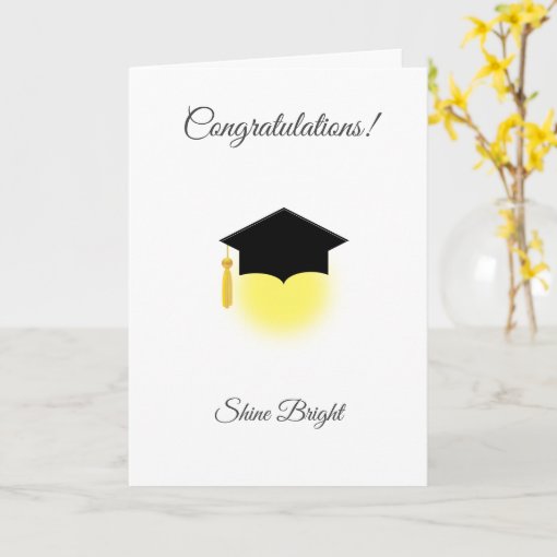 Graduation Congratulations on White Card | Zazzle