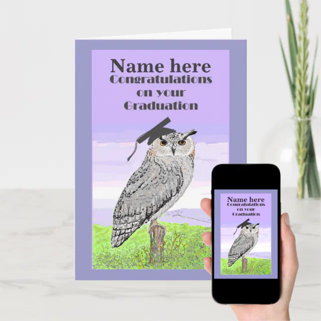 Graduation Congratulations Owl Card | Zazzle