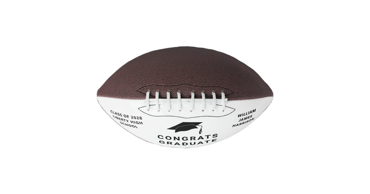 Graduation Congratulations Personalized Football | Zazzle