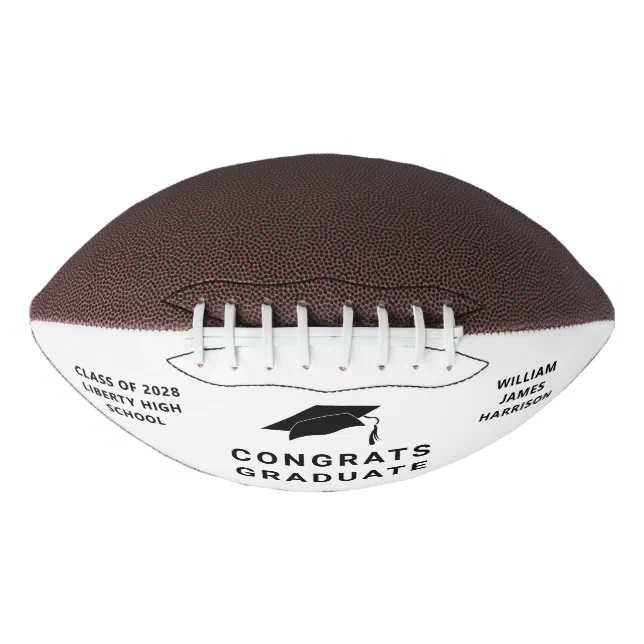 Graduation Congratulations Personalized Football | Zazzle