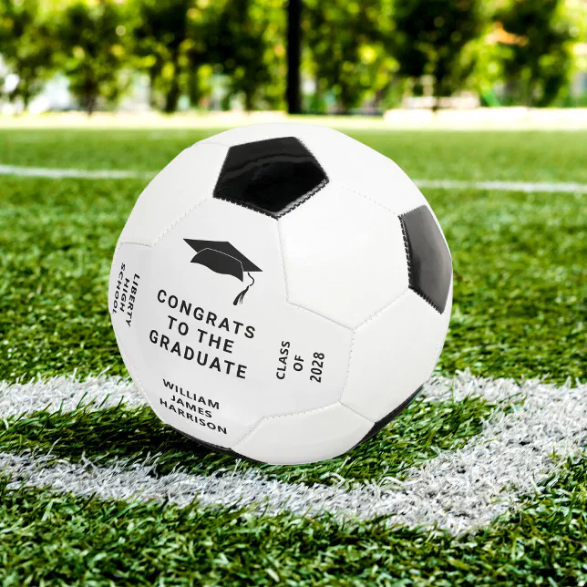 Graduation Congratulations Personalized Soccer Ball | Zazzle
