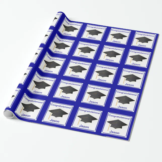 Graduation Congratulations Personalized Wrap Wrapping Paper | Zazzle
