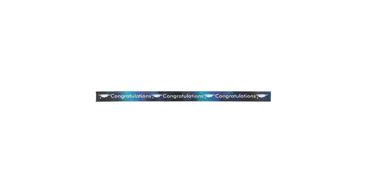 Graduation - Congratulations - Ribbon - Blue Space | Zazzle