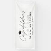 Graduation congratulations simple modern script banner | Zazzle