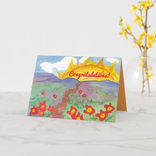 Graduation Congratulations Sunshine Horizon Card | Zazzle