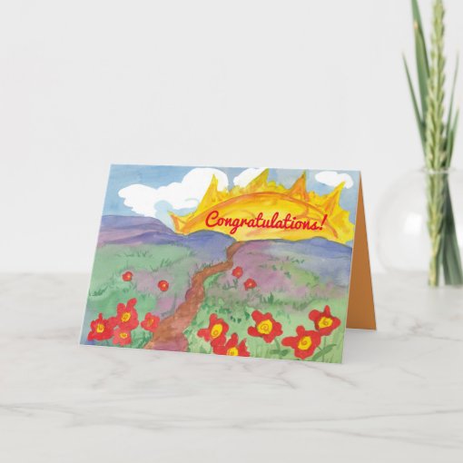 Graduation Congratulations Sunshine Horizon Card | Zazzle