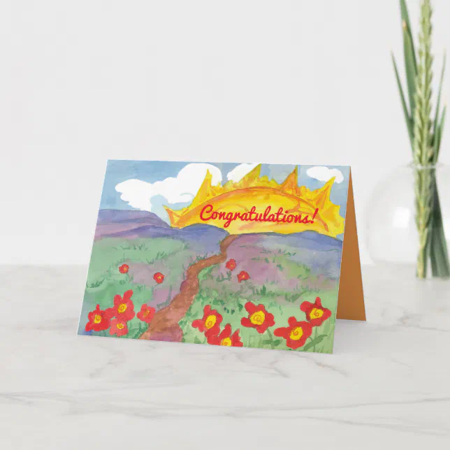 Graduation Congratulations Sunshine Horizon Card | Zazzle