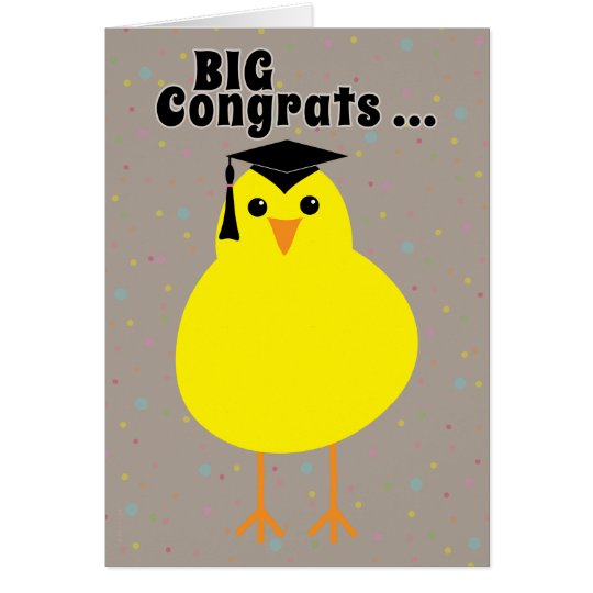 Graduation Congratulations to One Smart Chick Card | Zazzle.com