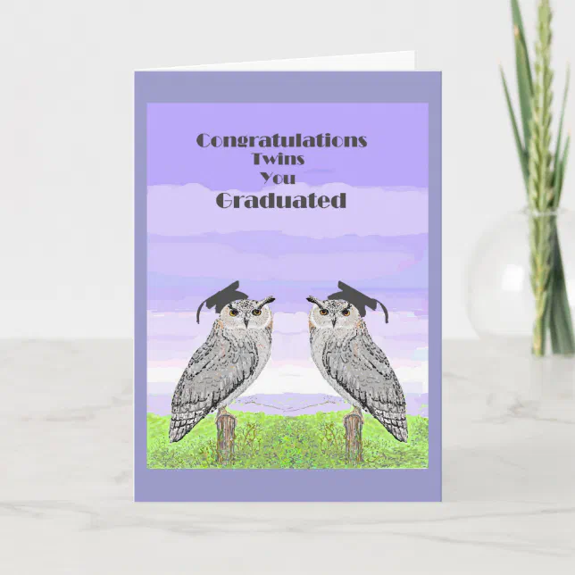 Graduation Congratulations Twins Card | Zazzle