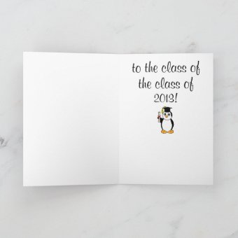 Graduation Congratulations with Penguin Card | Zazzle