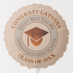 Graduation Copper Congratulations Class Year Photo Balloon | Zazzle