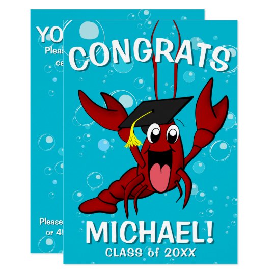 Graduation Crawfish Boil Lobster Seafood Party Invitation | Zazzle.com