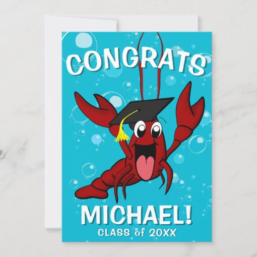 Graduation Crawfish Boil Lobster Seafood Party Invitation | Zazzle