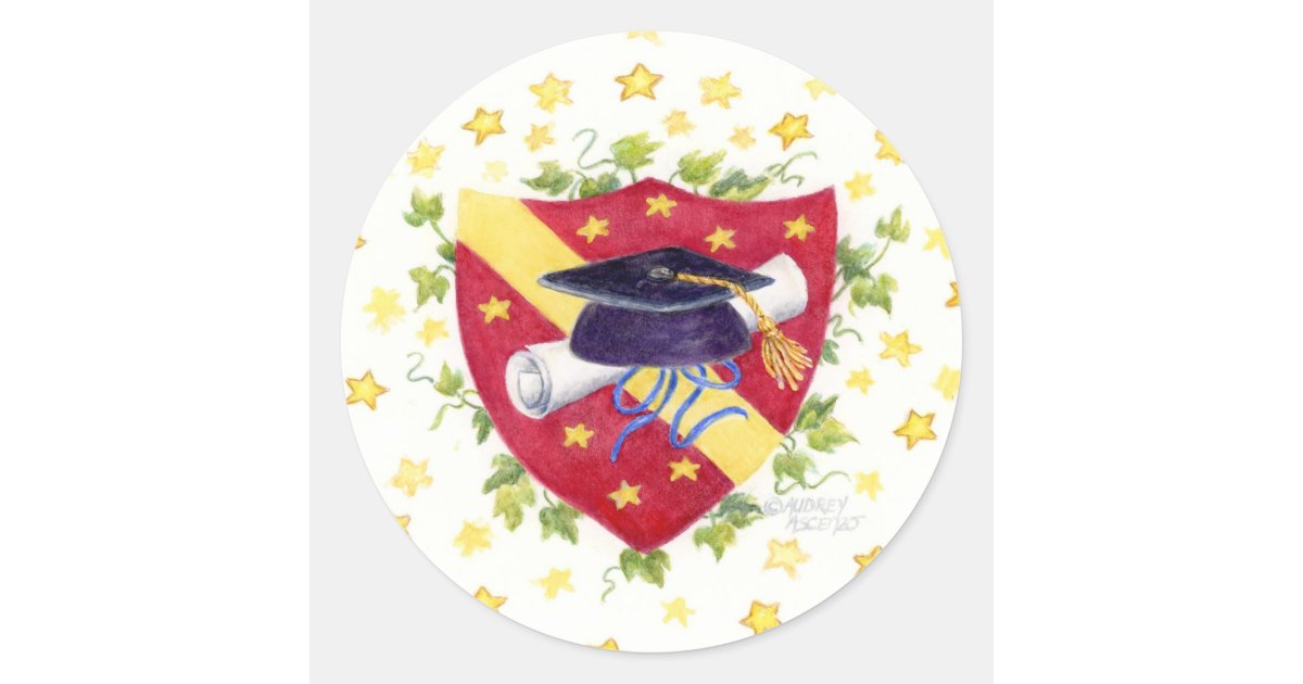 Graduation Crest Stickers | Zazzle