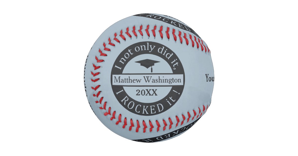 Graduation custom name & year baseball | Zazzle