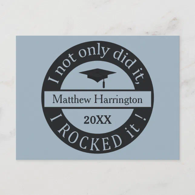 Graduation custom name & year postcard | Zazzle
