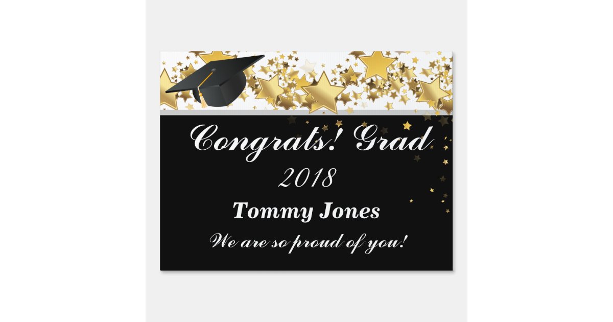 Graduation Custom Party Yard Sign-Medium Size Sign | Zazzle