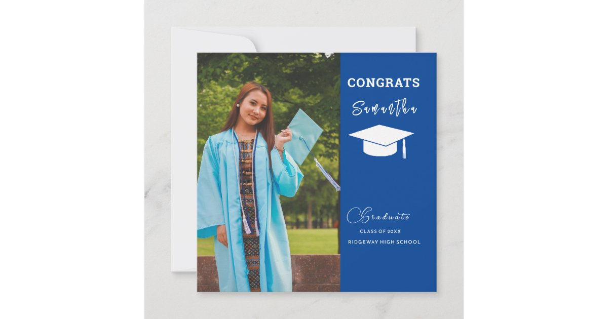 Graduation Custom Photo Graduate Announcement Card | Zazzle