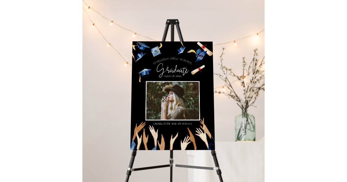 Graduation | Custom School Name & Colors Photo Foam Board | Zazzle