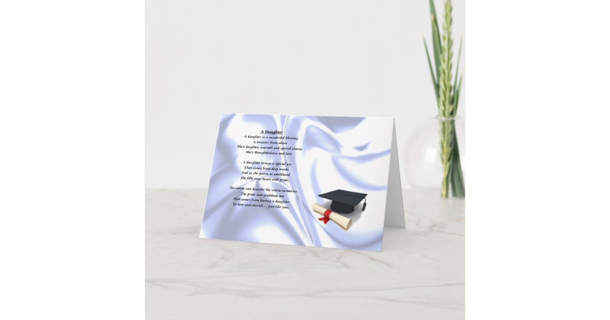 Graduation - Daughter Poem Card | Zazzle