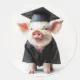 Graduation Day Piggy Style Classic Round Sticker | Zazzle