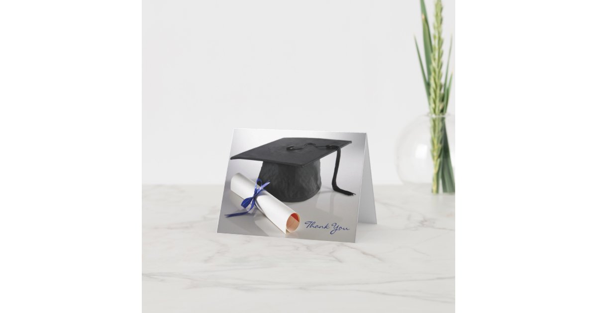 Graduation Diploma Photo Thank-You Card | Zazzle