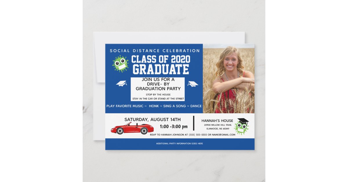 Graduation Drive By Parade, Graduation Party Announcement | Zazzle