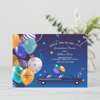 Graduation Drive Through Parade Invitation | Zazzle
