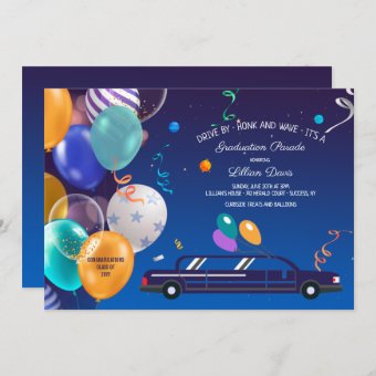 Graduation Drive Through Parade Invitation | Zazzle