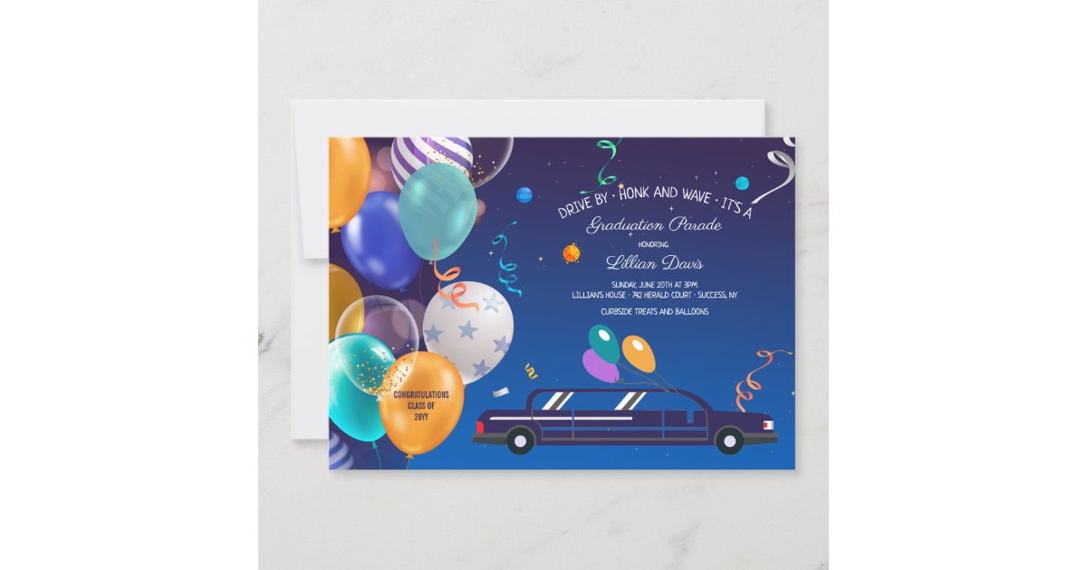 Graduation Drive Through Parade Invitation | Zazzle