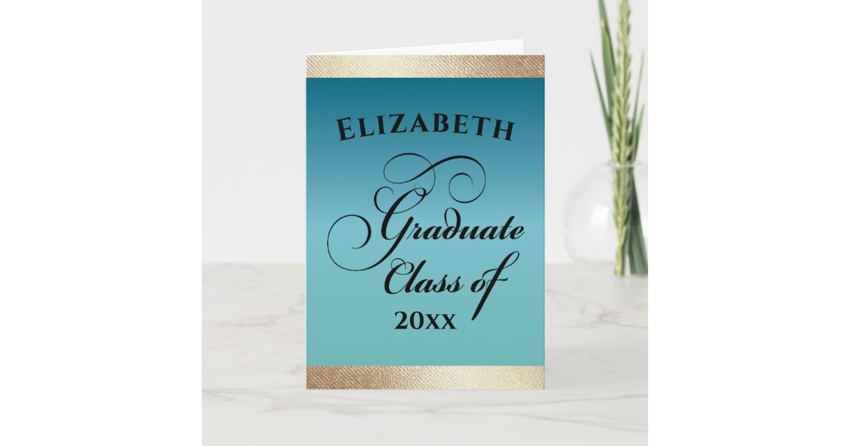Graduation Elegant Gold Congratulations Card | Zazzle