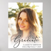 Graduation Elegant Script Photo Poster | Zazzle