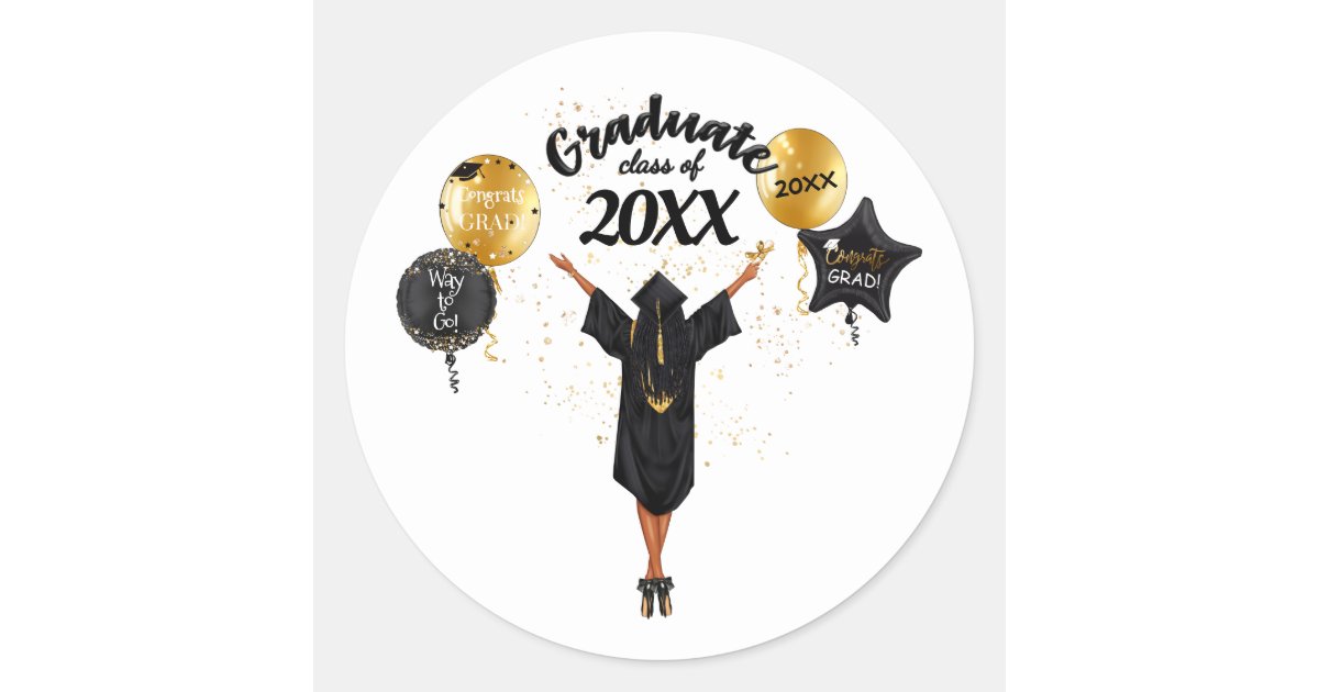 Graduation Envelope Seal African Woman Hispanic | Zazzle