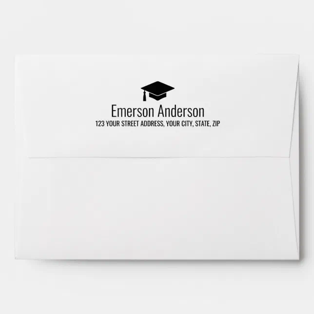 Graduation envelopes with custom color cap | Zazzle