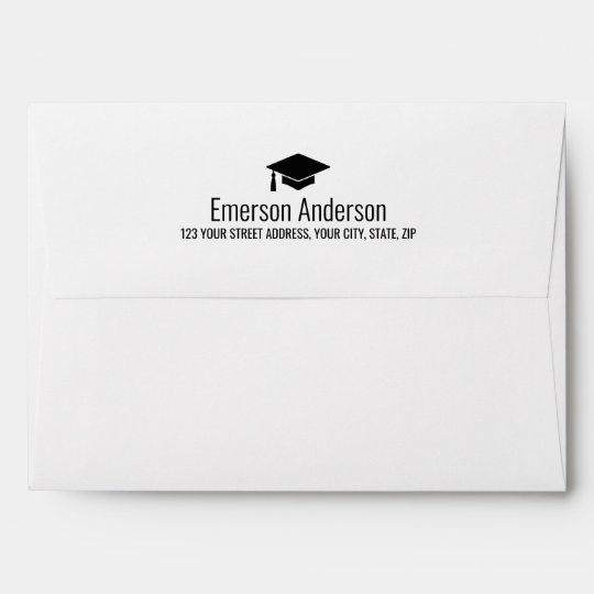 Graduation envelopes with custom color cap | Zazzle.com