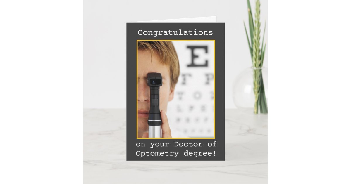 Graduation -Eye Doctor Optometry Card | Zazzle