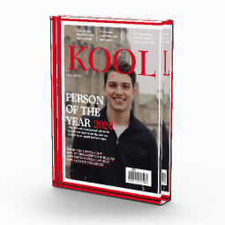 Graduation Fake Magazine Cover Photo Acrylic Award | Zazzle