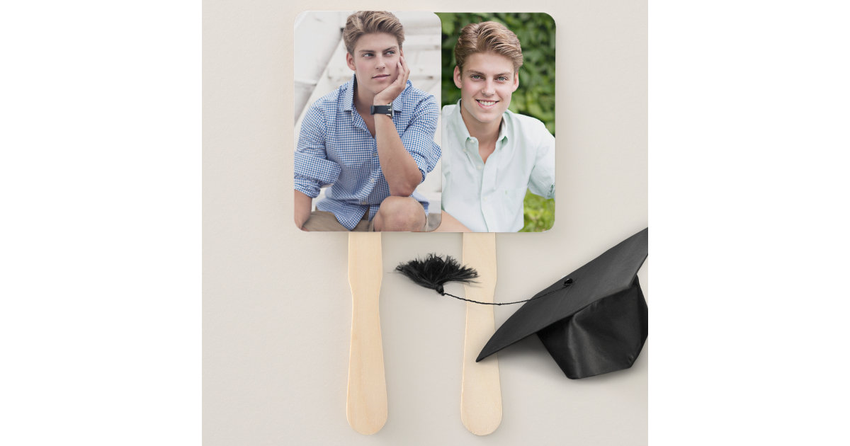 Graduation Fan Graduate Two Large Photos | Zazzle